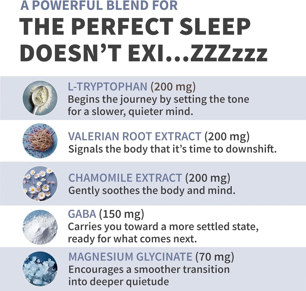 12-in-1 Sleep Support Capsules - Melatonin-Free and Non-Habit Forming ...